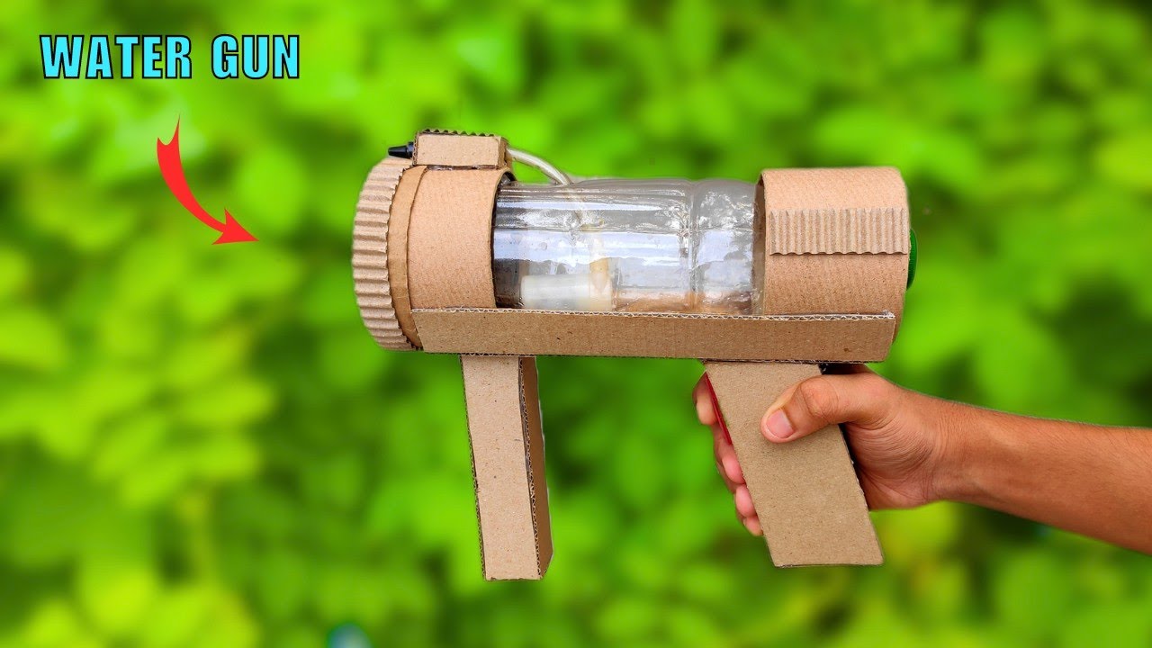 How to Make a Water Gun With Cardboard at Home - YouTube
