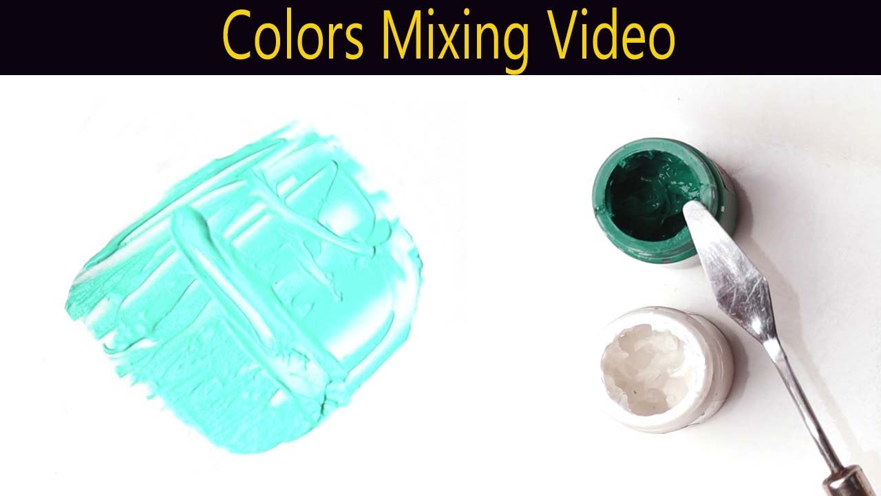 How To Mix Green And White Make Neon Mint Color - YouTube