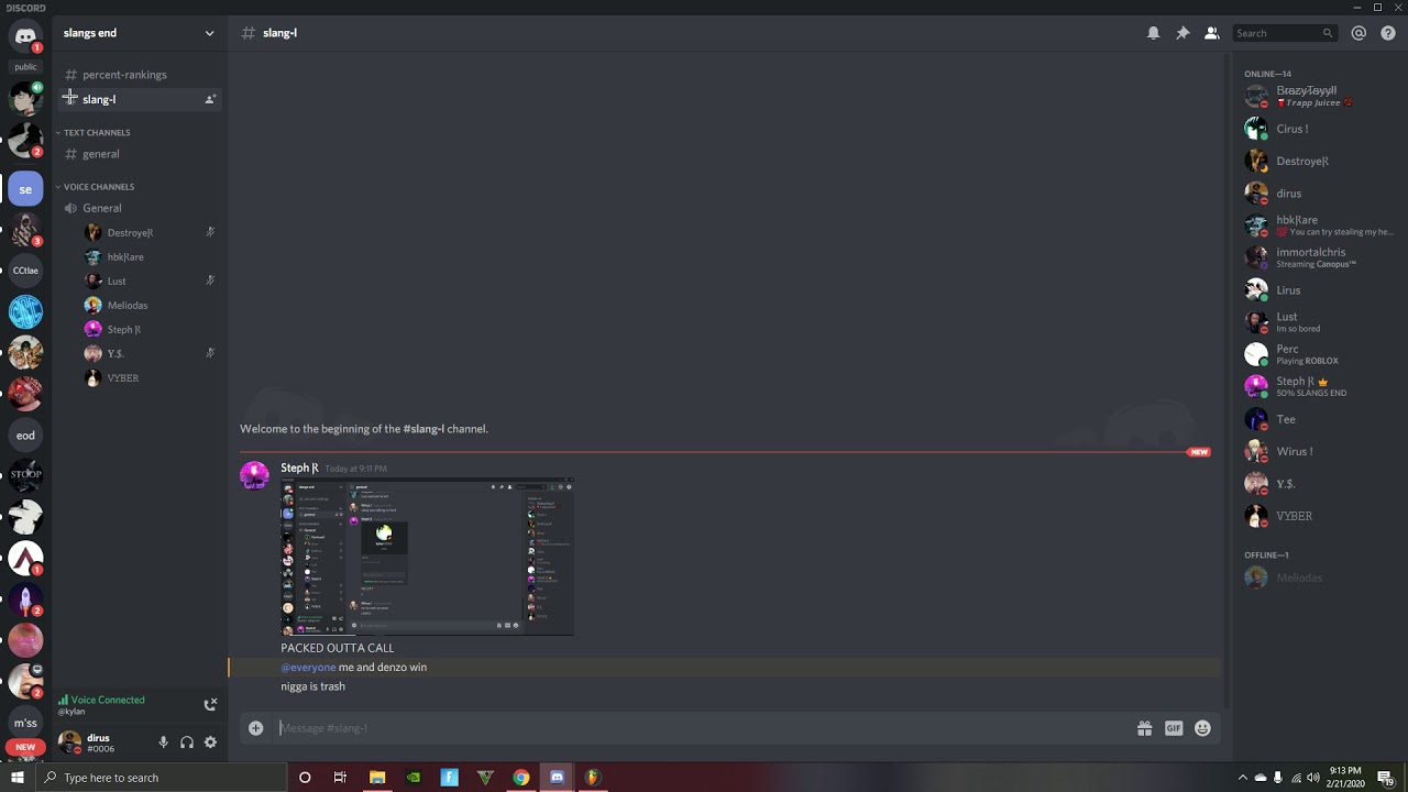 Dirus violates slang PT 1 (discord packing) - YouTube