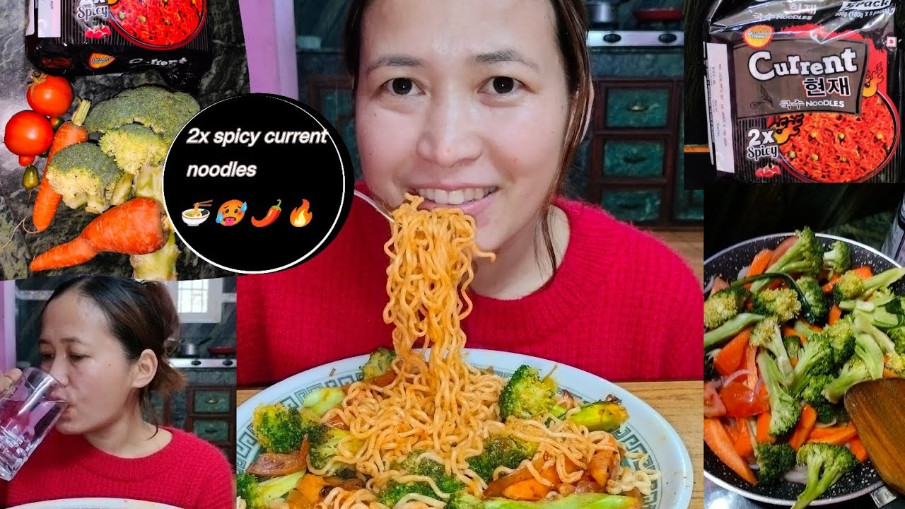2x spicy current noodles 😋🍜🔥 - YouTube