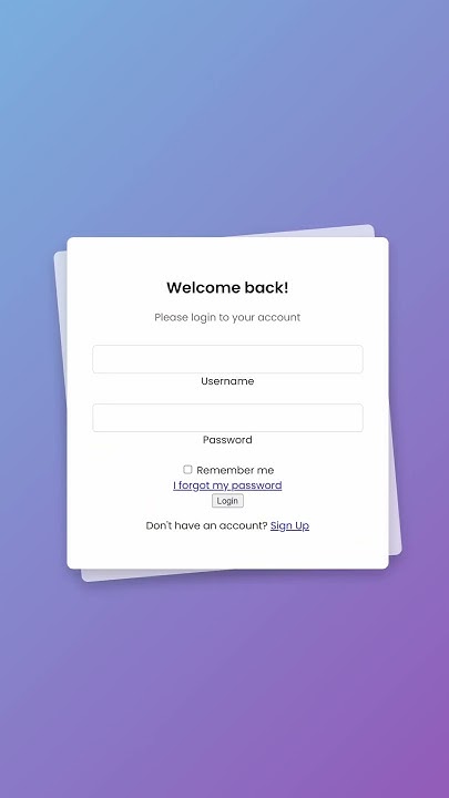 Asmr Programming Modern Login Form Asmrprogramming Asmrcoding Coding Programming