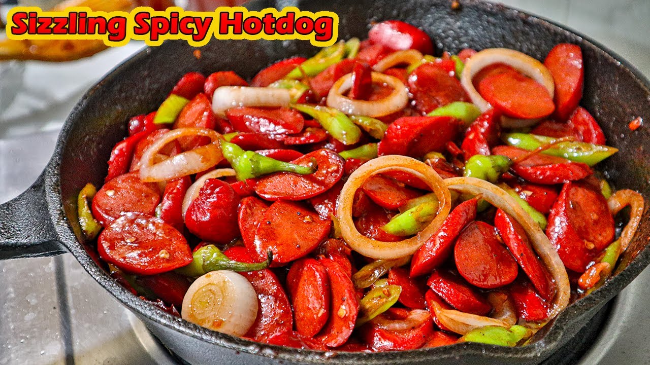SIZZLING SPICY HOTDOG BEST PULUTAN MURA NA MASARAP PA! HAKDOG RECIPE ...