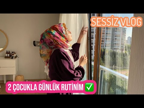 2 ÇOCUKLA TEMİZ VE DÜZENLİ BİR EV, GÜNLÜK RUTİNİMİZ NASIL❓, İŞLERİMİ NASIL AYARLIYORUM, SESSİZ VLOG