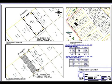 COMO HACER UN PLANO DE SUBDIVISION EN AUTOCAD GUIA PASO A PASO - YouTube