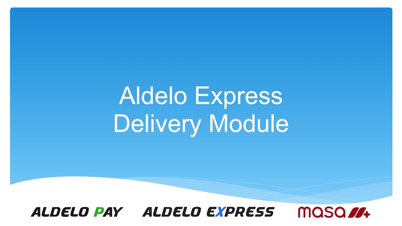 Aldelo Express Delivery Module - YouTube