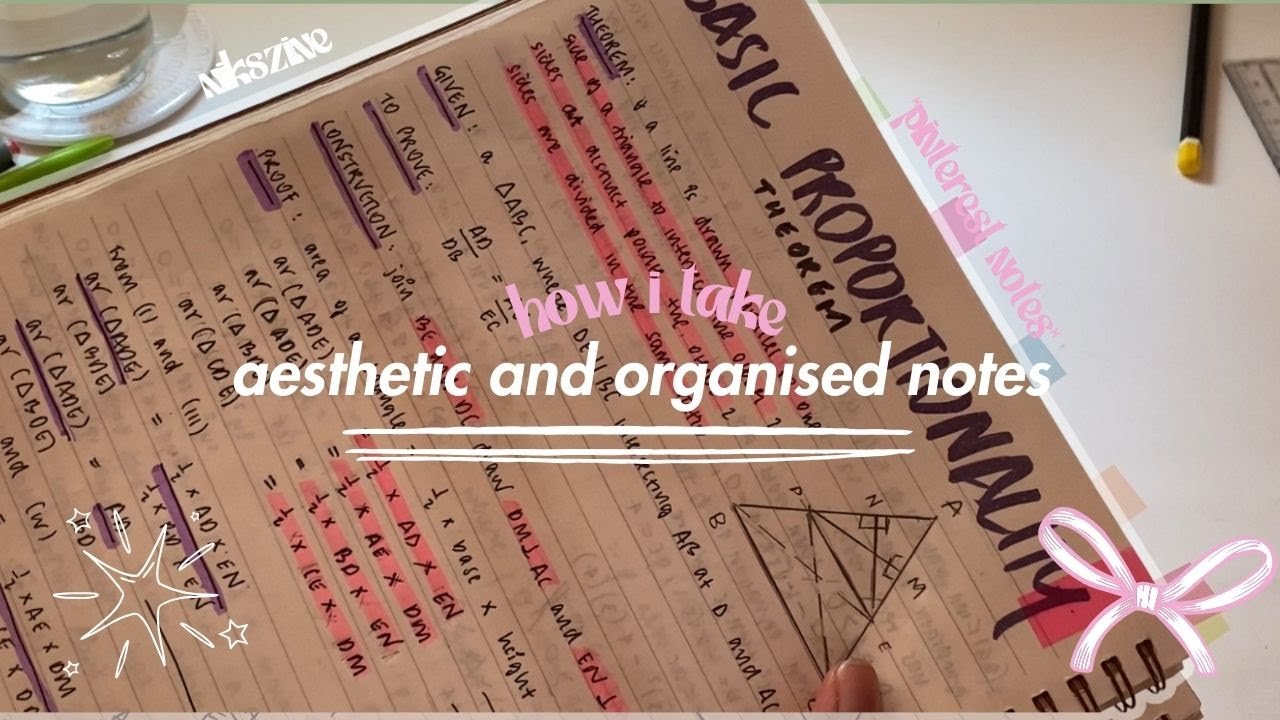how i take notes 💫 aesthetic & pinterest notes for school - YouTube