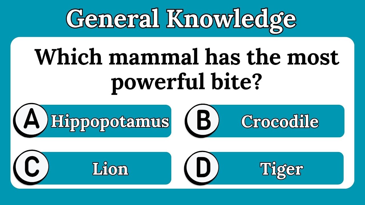 Animals Gk questions | Trivia questions and answers | Ultimate general ...