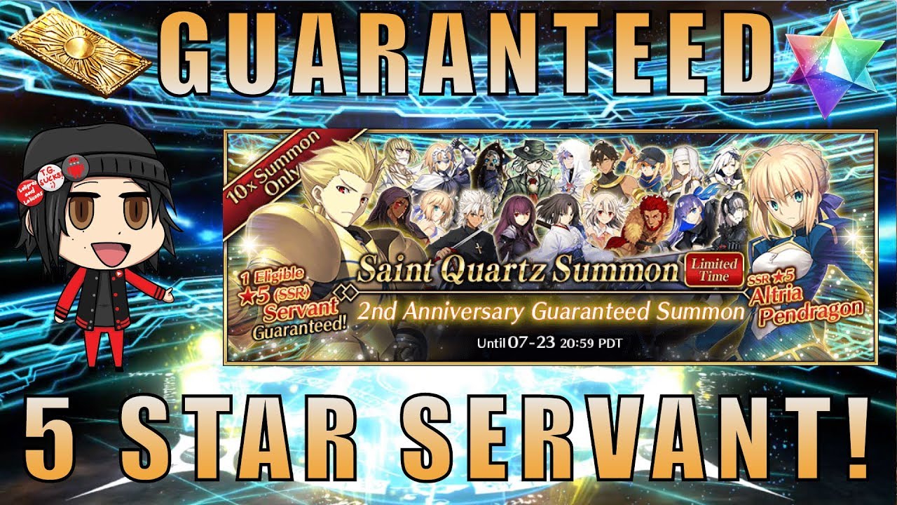 2nd Anniversary Guaranteed Summon Fate/Grand Order NA - YouTube