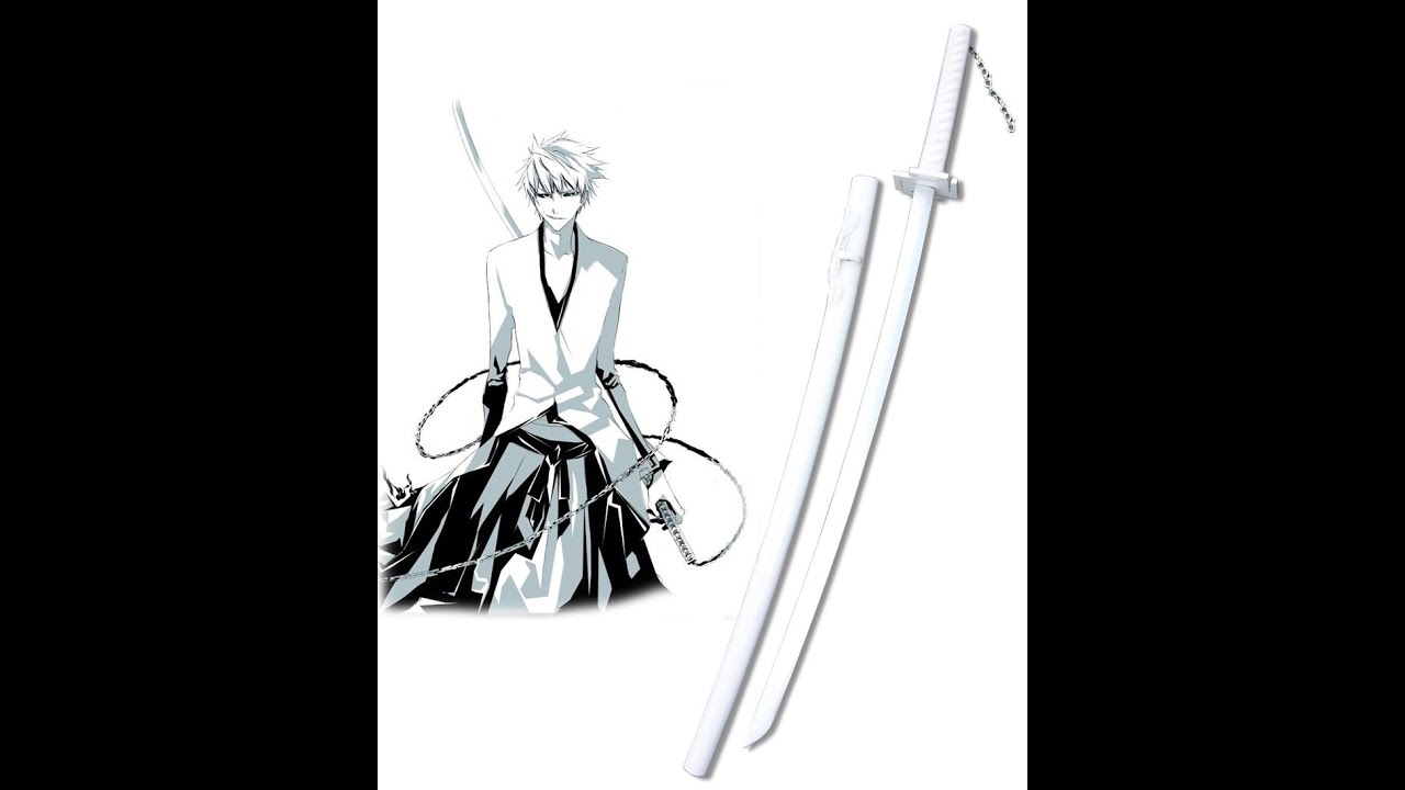 White Tensa Japanese Anime Bleach Sword of Ichigo Kurosaki Zangetsu ...