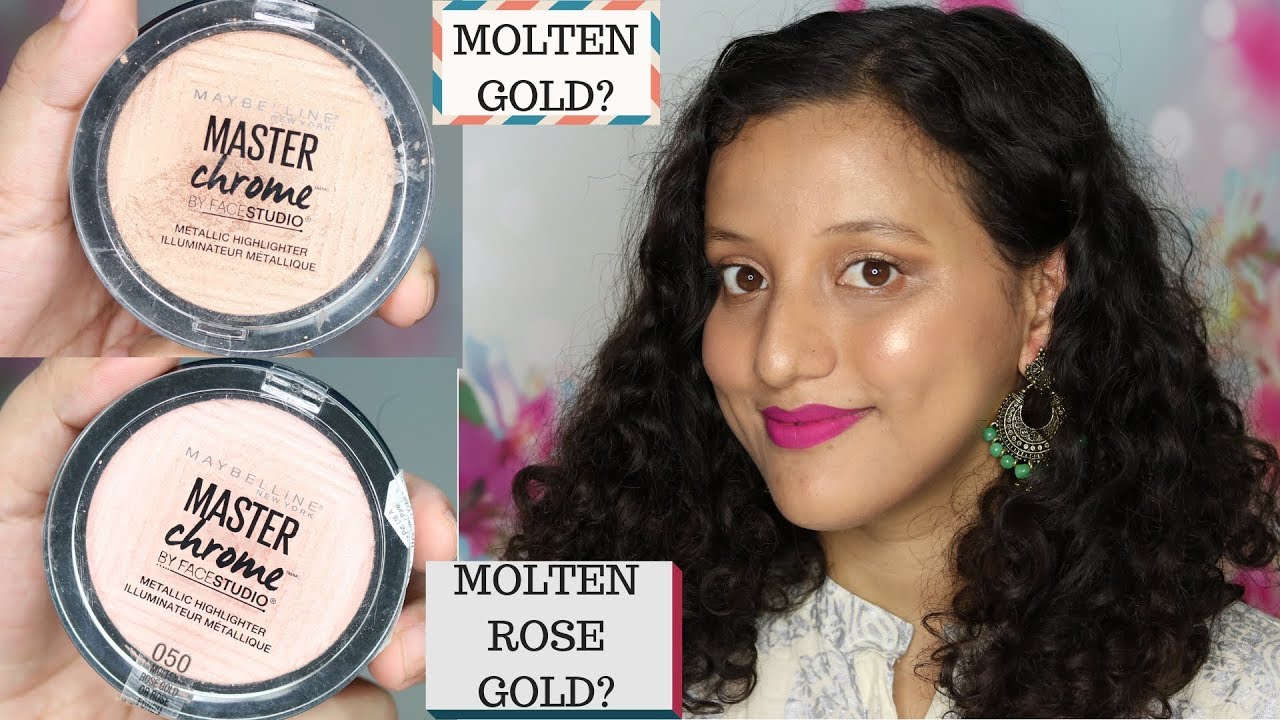 *NEW* MAYBELLINE MASTER CHROME METALLIC HIGHLIGHTER MOLTEN ROSE GOLD ...