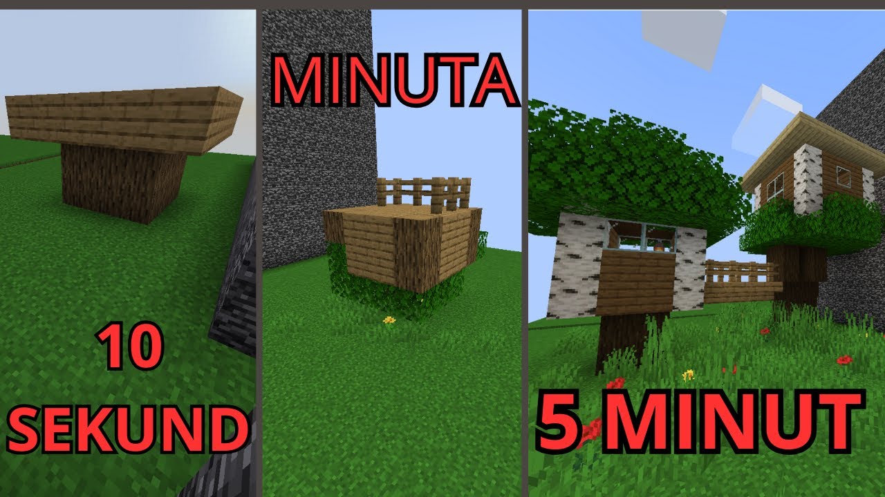 🪩 Budujemy domki na drzewie W 10 Sekund, Minuta i 5 Minut! - YouTube