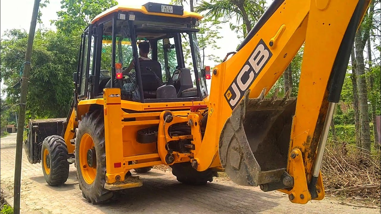 JCB road crossing || amazing || JCB 3DX machine road crossing || JCB ...