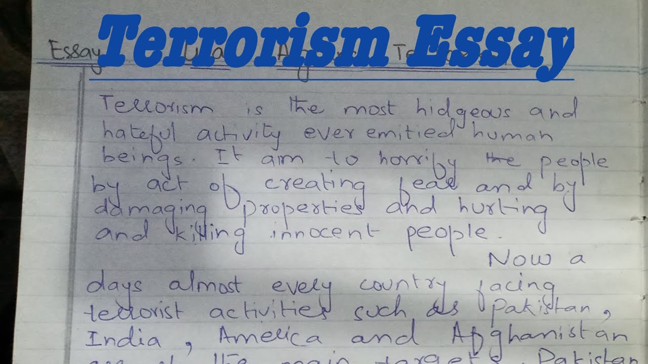 Essay On Terrorism ||War Against Terrorism ||English Essay Terrorism ...