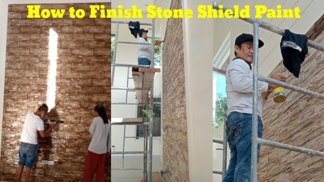 HOW TO FINISH STONE SHIELD PAINT | JUNTV VLOG - YouTube