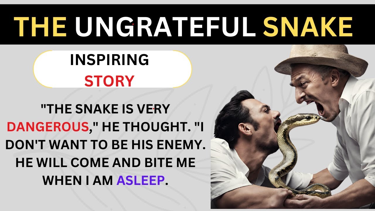 Learn English Through Story | The Ungrateful Snake | Speak English ...