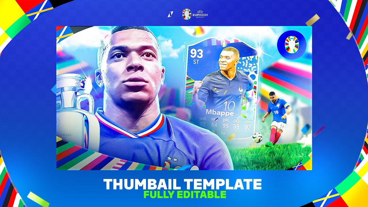 🚨 EURO2024 STREAM PACK - THUMBNAIL FREE TEMPLATE (Download) for EAFC 24 ...
