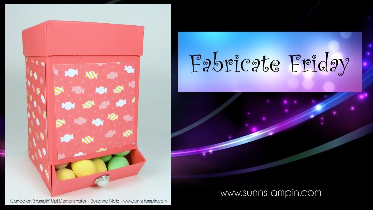 Candy Dispenser Box made with Stampin' Up! Products - YouTube