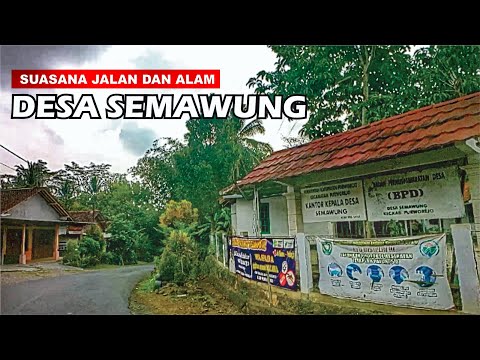Kondisi Jalan SEMAWUNG dan Suasana Alam Desa SEMAWUNG PURWOREJO Terbaru