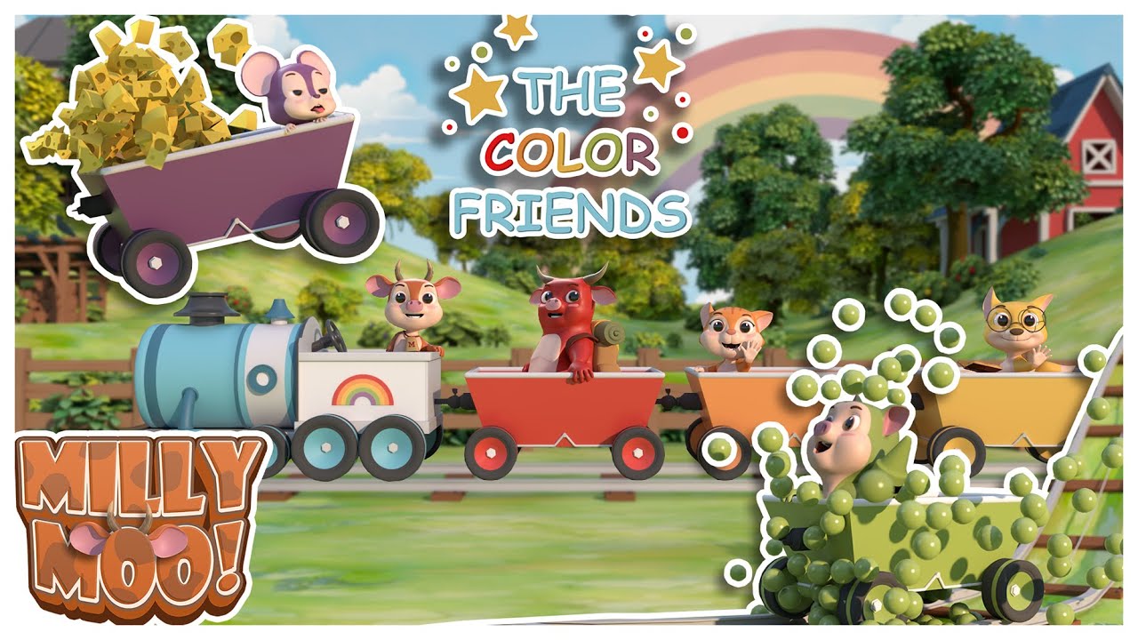 The Color Friends｜ Color Trains ｜Learn Colors with Milly｜Nursery Rhymes ...