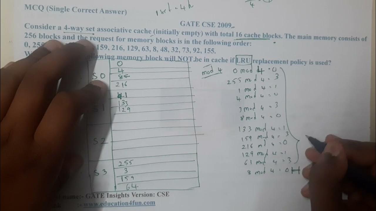 GATE CSE 2009 || COMPUTER ORGANIZATION || GATE Insights Version: CSE - YouTube