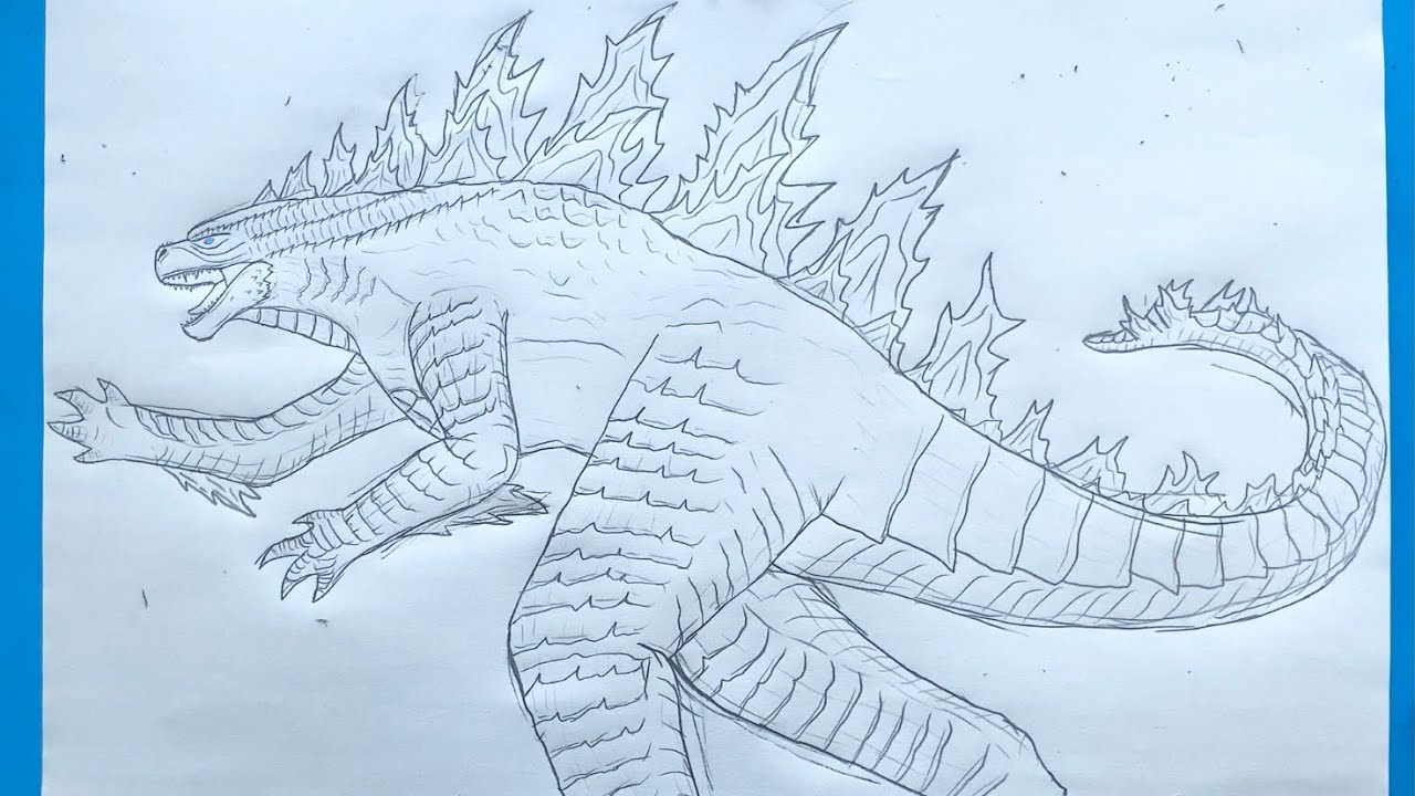 How To Draw Godzilla Evolved Run | Godzilla X Kong The New Empire - YouTube