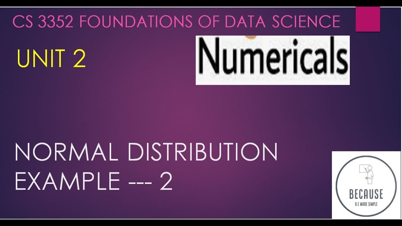 2.4 Normal Distribution Example 2 in Tamil - YouTube