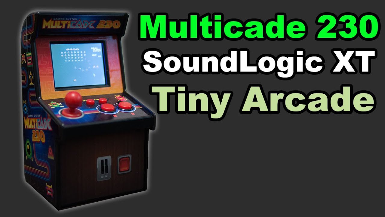 SoundLogic XT Multicade 230 Miniature Retro Arcade Video Game Machine Review and demo - YouTube