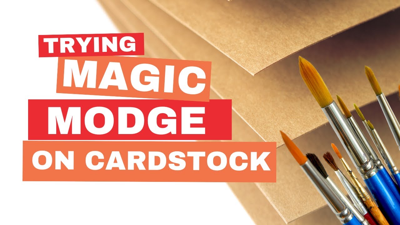 Trying Magic Modge on Cardstock | Does it Work? - YouTube