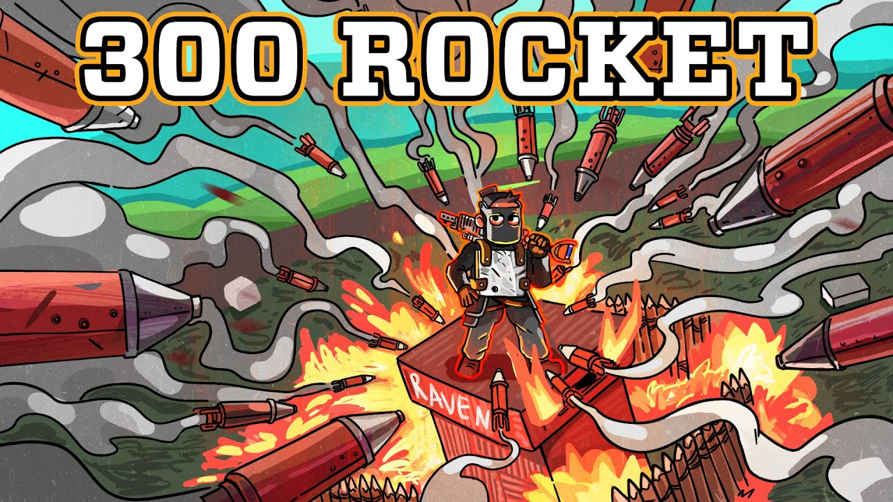 300 ROCKETS RAID DEFENSE ! Rust - YouTube