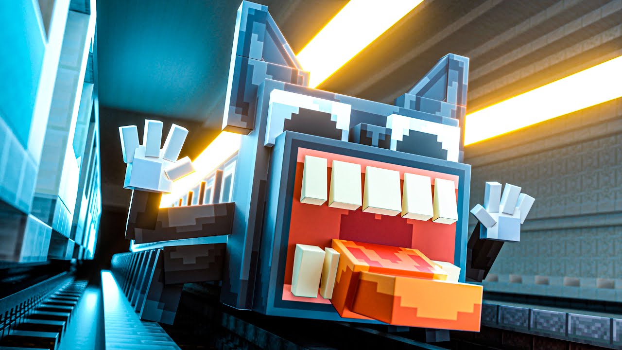 TRAIN EATER + CARTOON CAT NO MINECRAFT !! ( TREVOR HENDERSON ) AVENTURA ...