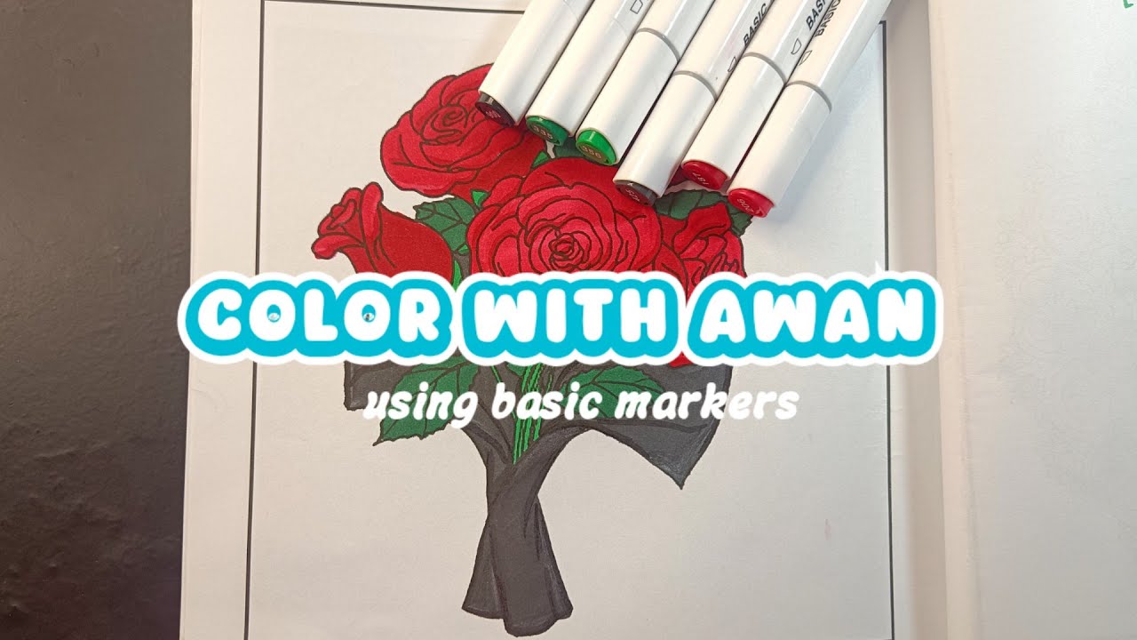 color with awan(ASMR) | Color this bouquet with me. | #coloringbook ...