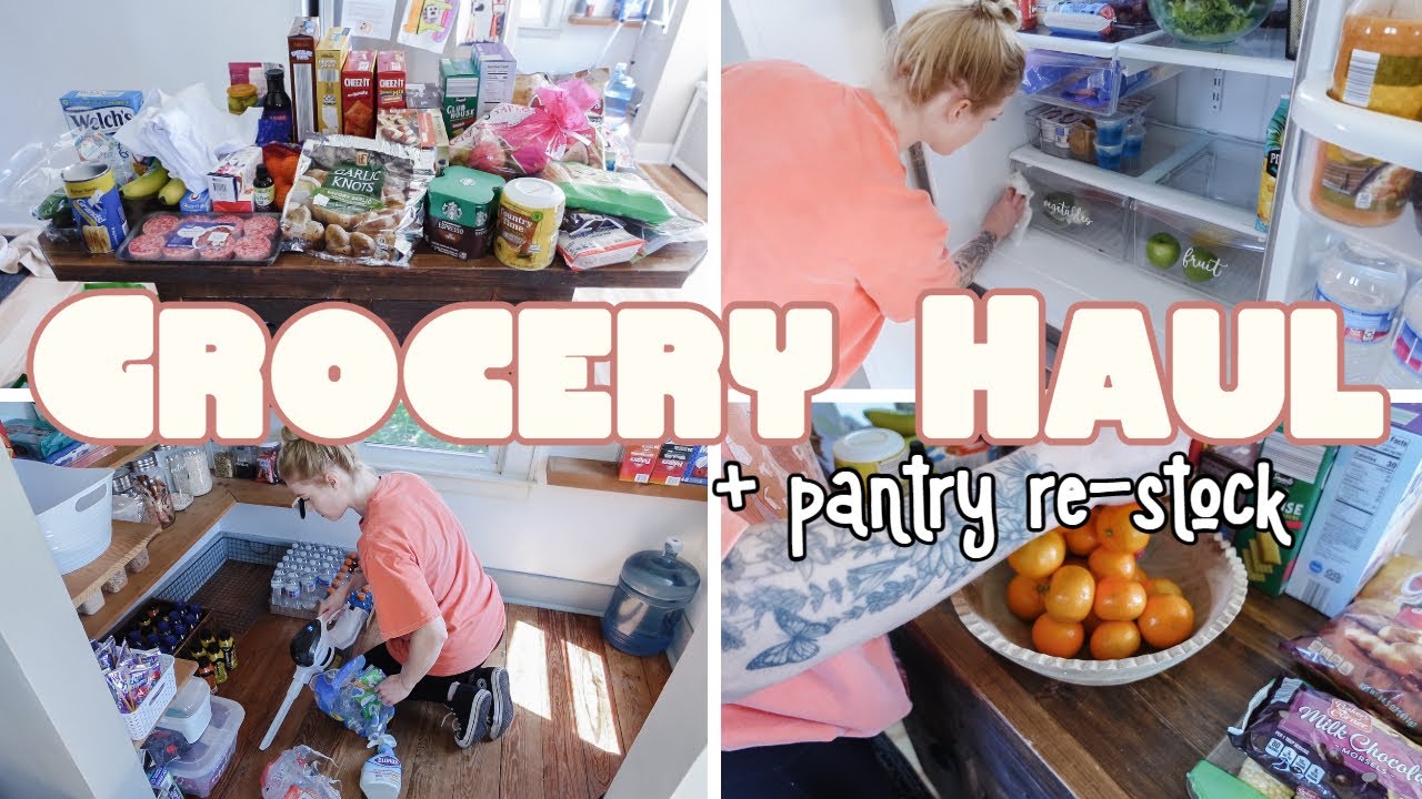 MOM OF 2 GROCERY HAUL | PANTRY RE STOCK | FRIDGE CLEAN OUT - YouTube