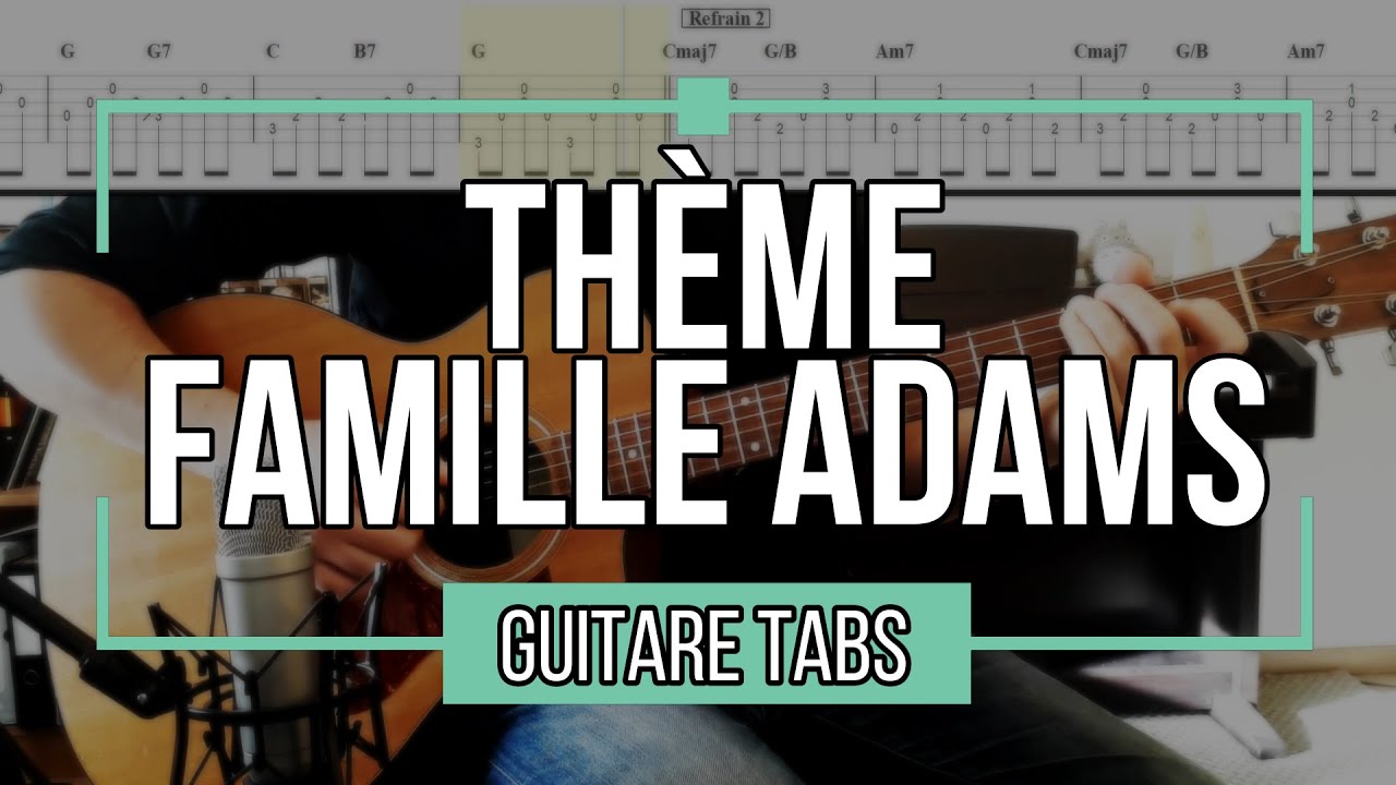 Thème - La Famille Adams [ Guitare Tabs ] - YouTube