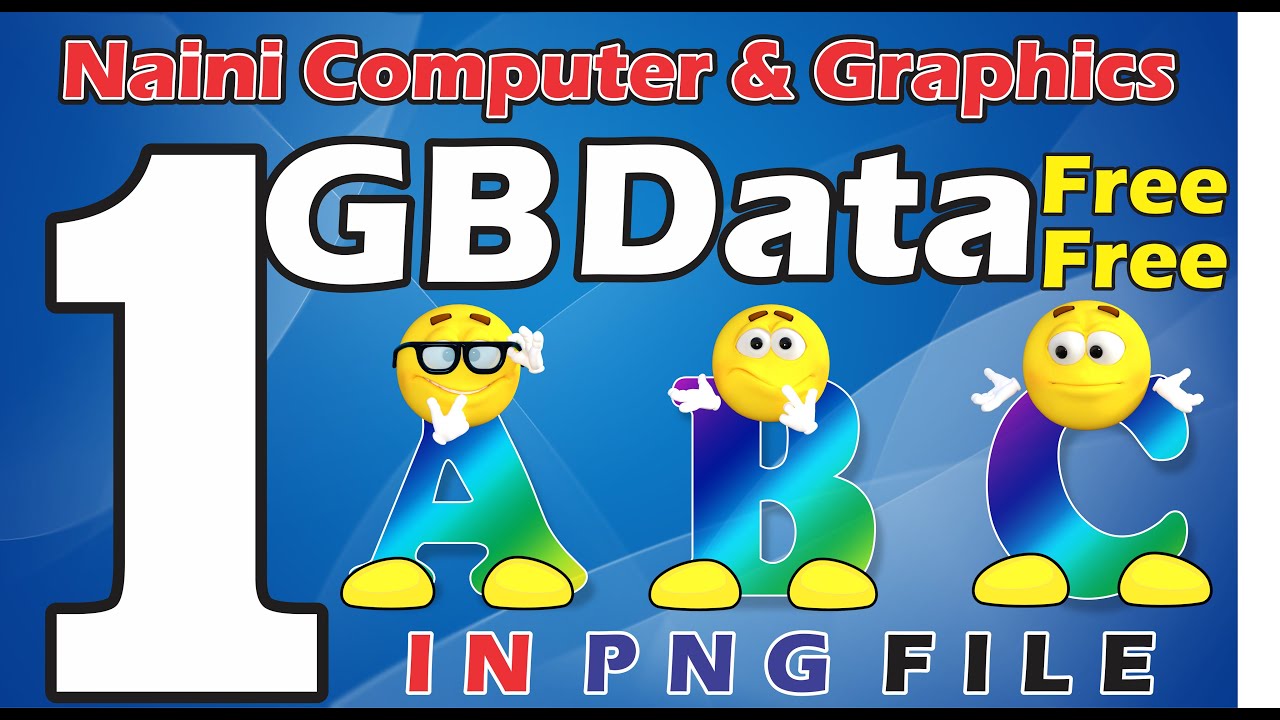1GB Data Alphabets PNG file Free Download In Different Styles / By ...