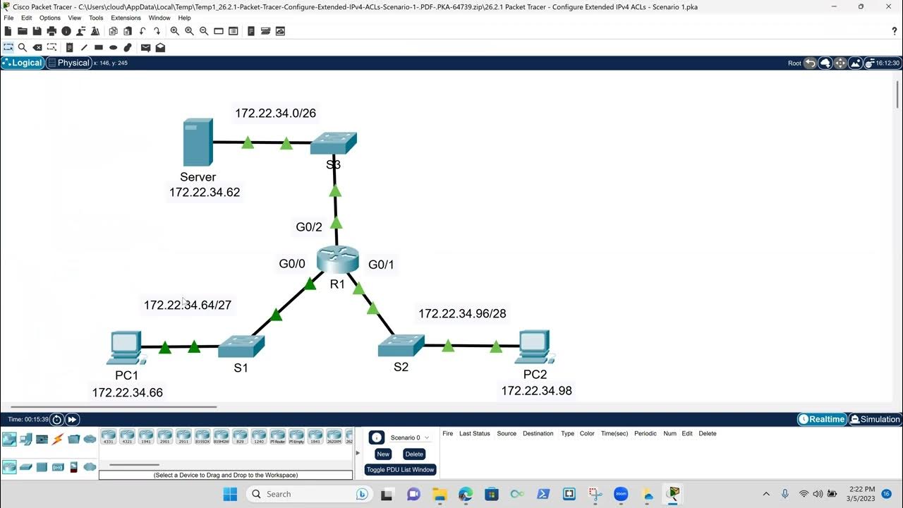 Configure IPV4 ACL'S - YouTube