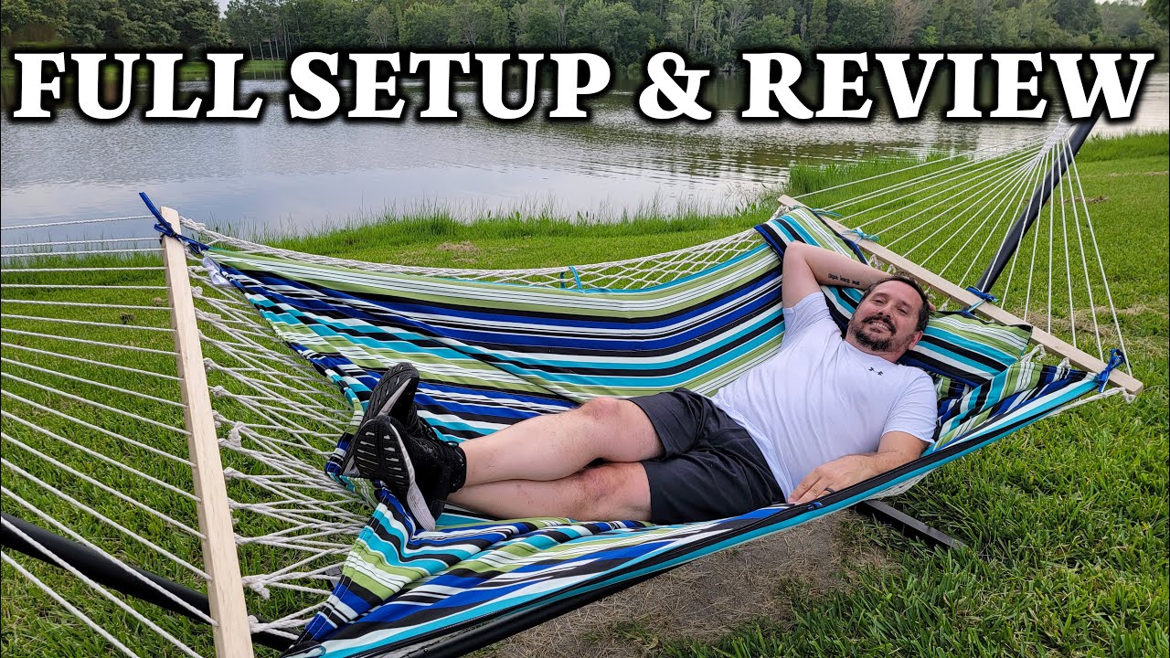 SUNCREAT Hammock Double Hammock with Stand - Review - YouTube
