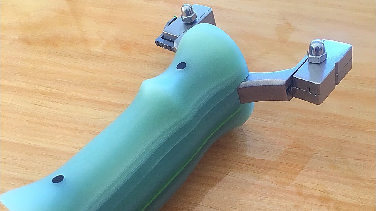 GZK hammer grip handle for ott and ttf catapult slingshot - YouTube