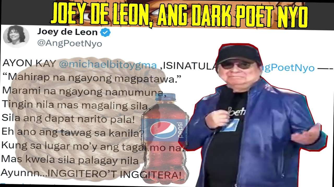 Joey De Leon DARK POET NYO sa twitter, sorry not sorry sa LUBID JOKE? - YouTube