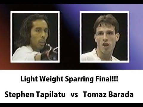 ITF TKD Moranbong Cup'96 Stephen Tapilatu VS Tomaz Barada - YouTube