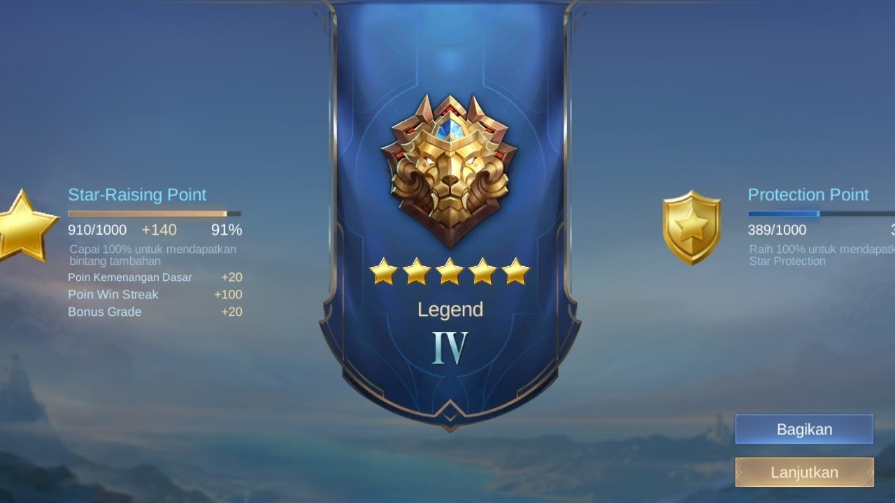 LEGEND IV BINTANG ⭐⭐⭐⭐⭐ #mobilelegends #rank #youtube - YouTube