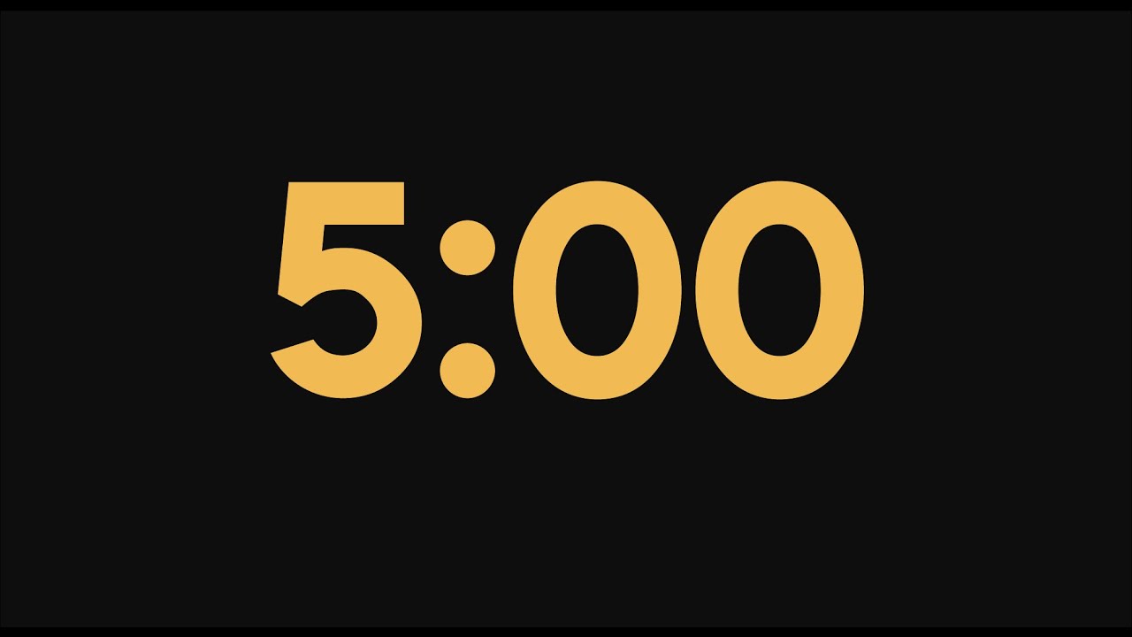 Minimalist 5 minutes timer - YouTube