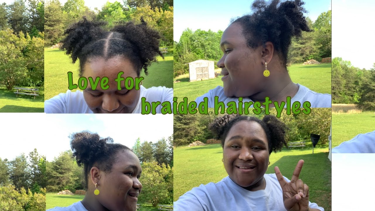 Braided hairstyle w/ puffs | natural hair chronicles | Me’Kayli’a ...
