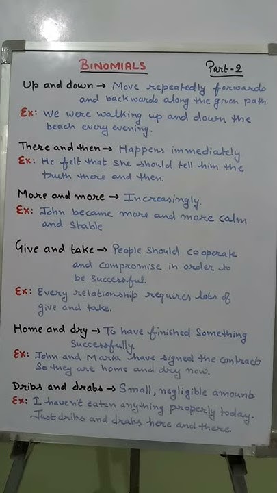 Binomials | Binomial Expressions in English | Binomial Word Pairs ...