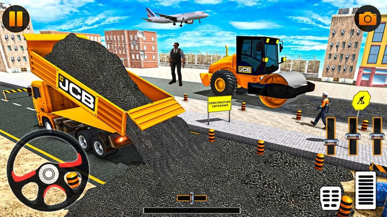 Road Builder Construction - Heavy Excavator Simulator 3D - Jcb Wala Games Android Gameplay - YouTube