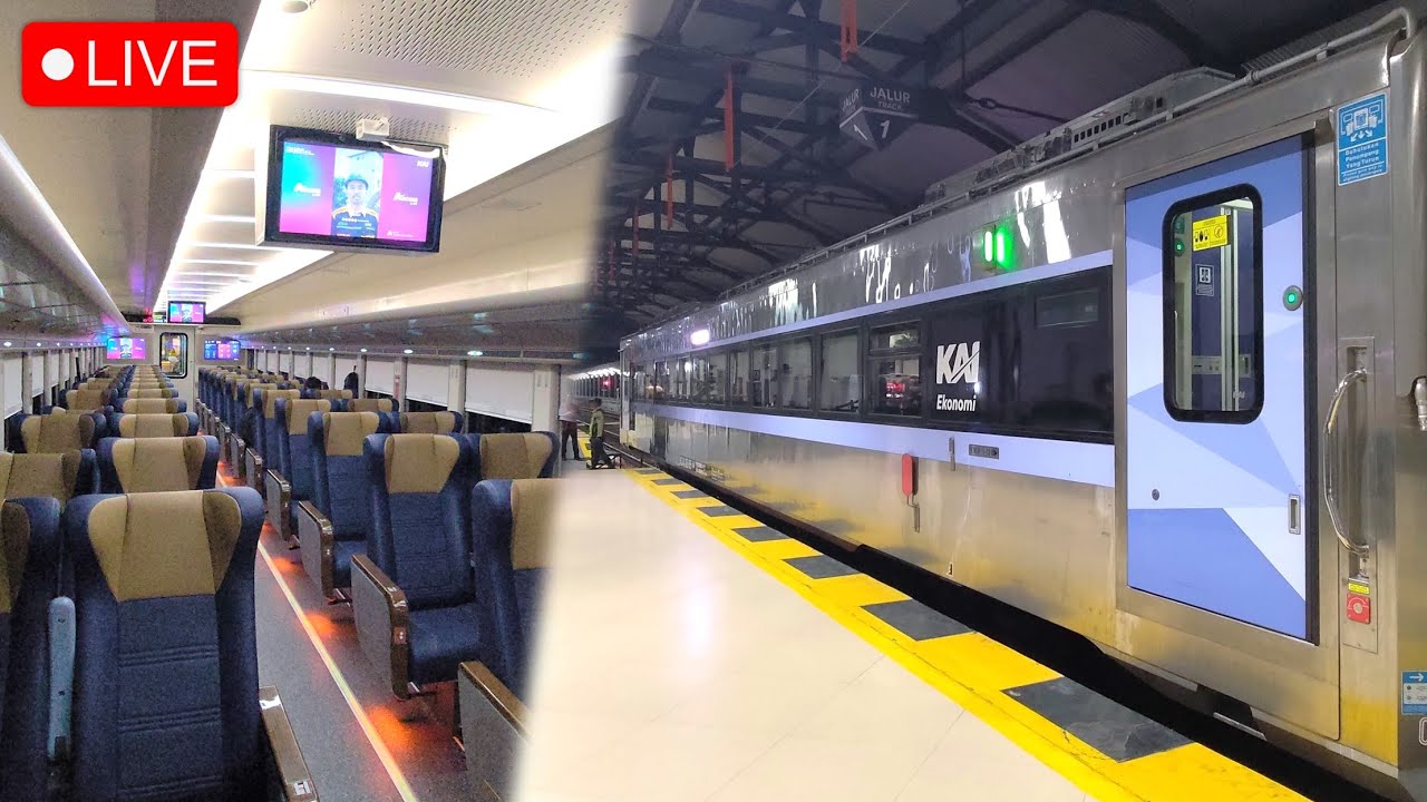🔴 KERETA EKONOMI TERNYAMAN SURABAYA JAKARTA ?! Trip Perjalanan Perdana ...
