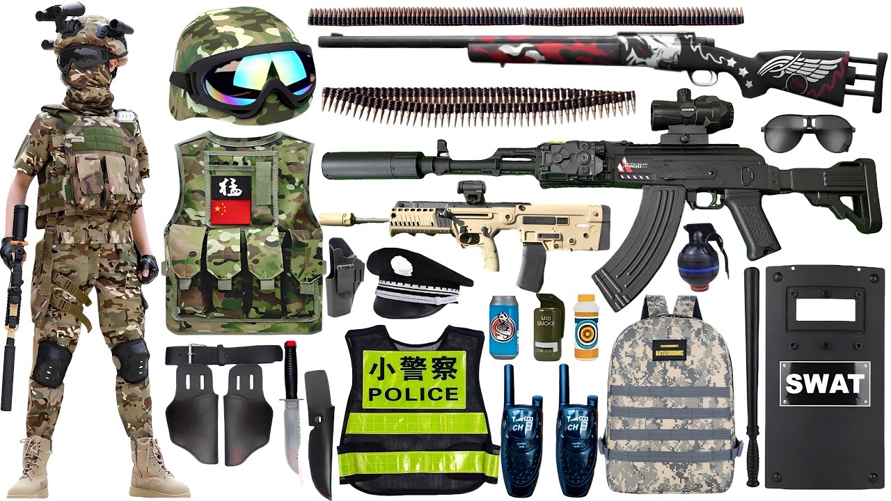 Special Forces military toy gun set, M762 assault rifle, tactical ...