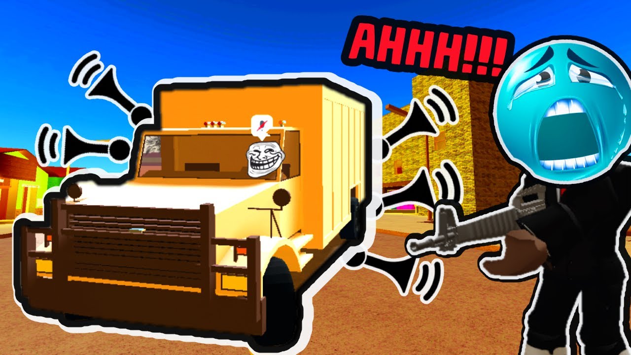 TROLLING with the TRUCK LOUDEST HORN (ROBLOX Anomic) - YouTube