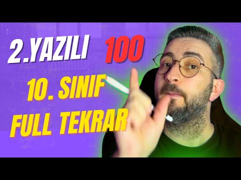 10. sınıf matematik 1. dönem 2. yazılı 100 | full  tekrar