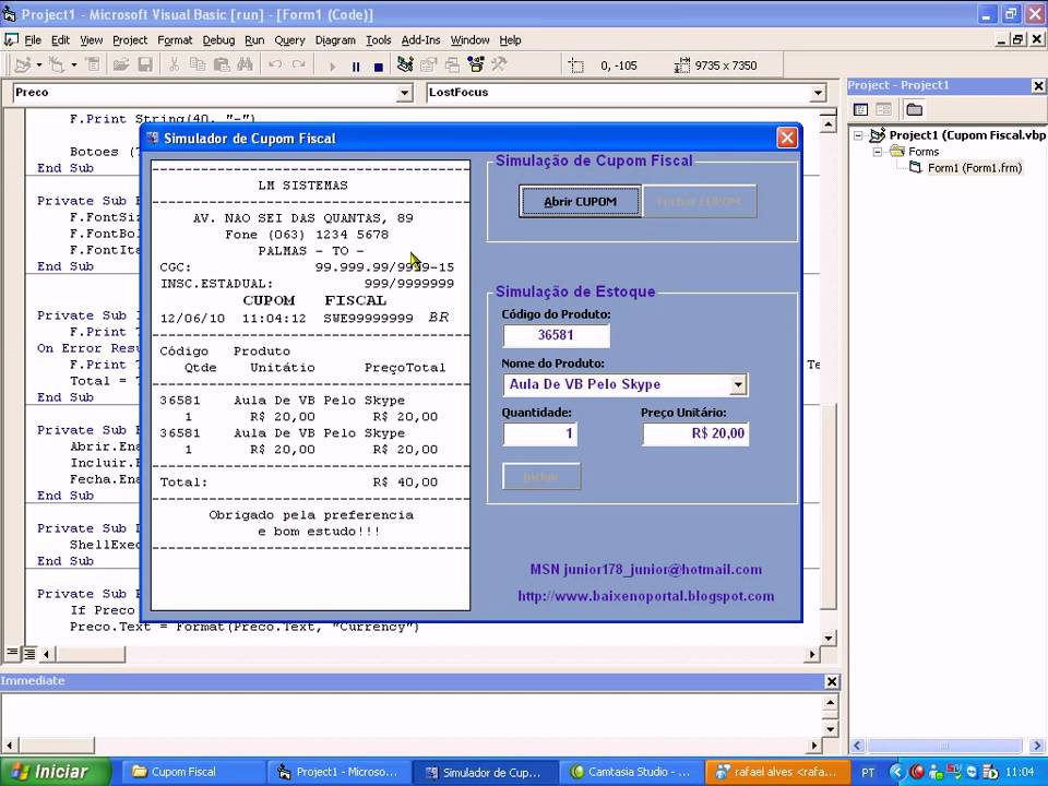 Como Criar um Emissor de Cupom Fiscal No Visual Basic - YouTube