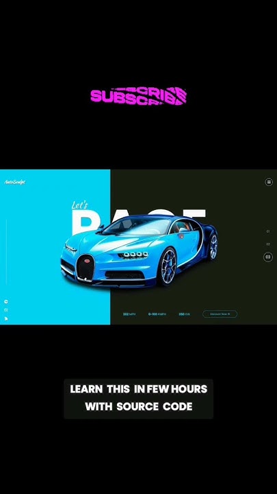 Creative Car Landing Page Using Html Css And Js Gsap Js Html Css Webdesign Coding Youtube